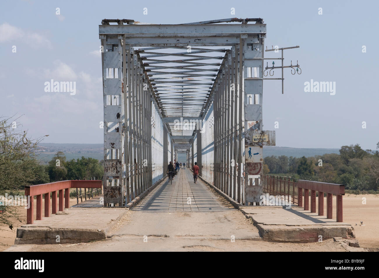 Steel bridge across Mandrare river, Madagascar, Africa Stock Photo - Alamy
