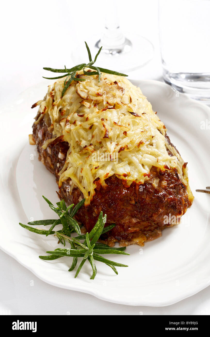 Meatloaf on a plate Stock Photo - Alamy