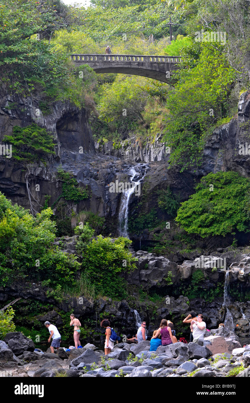 Oheo Pools Gulch Hana Highway Mount Haleakala Maui Hawaii Pacific Ocean ...