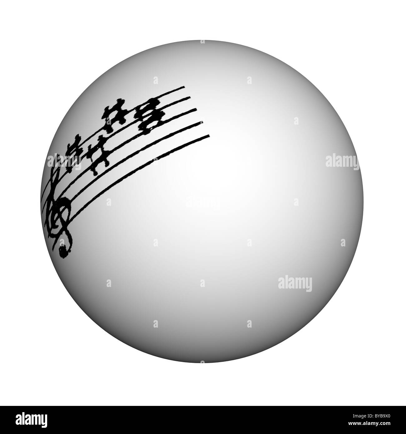 Musical sphere, 3d, it is isolated Stock Photo - Alamy