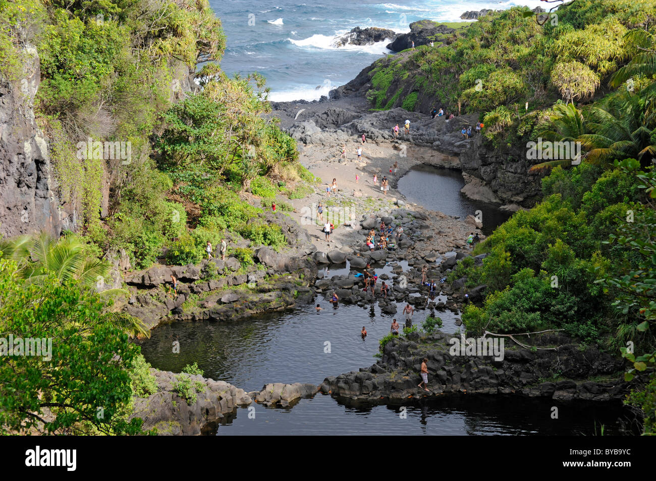 Oheo Pools Gulch Hana Highway Mount Haleakala Maui Hawaii Pacific Ocean ...