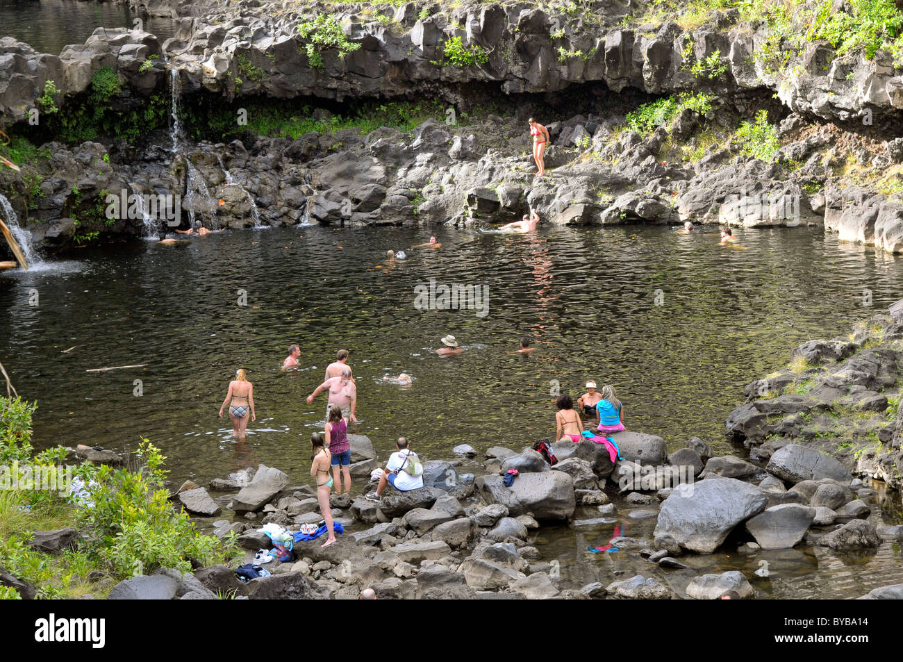 Oheo Pools Gulch Hana Highway Mount Haleakala Maui Hawaii Pacific Ocean ...