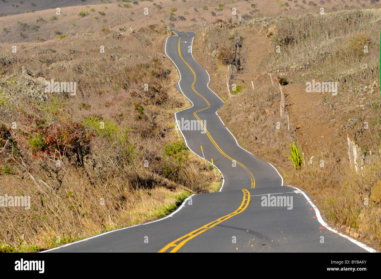 Crooked Road Highway 31 Mount Haleakala Maui Hawaii Stock Photo - Alamy