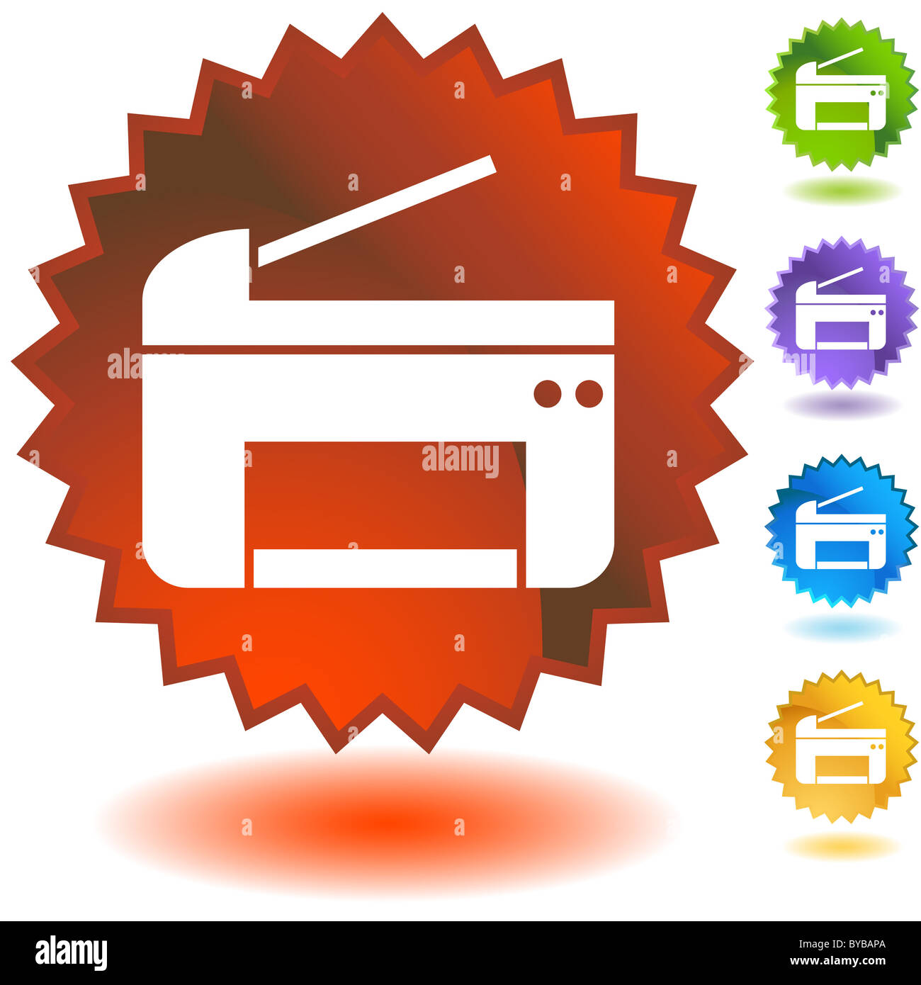 A set of printer icons Stock Photo - Alamy