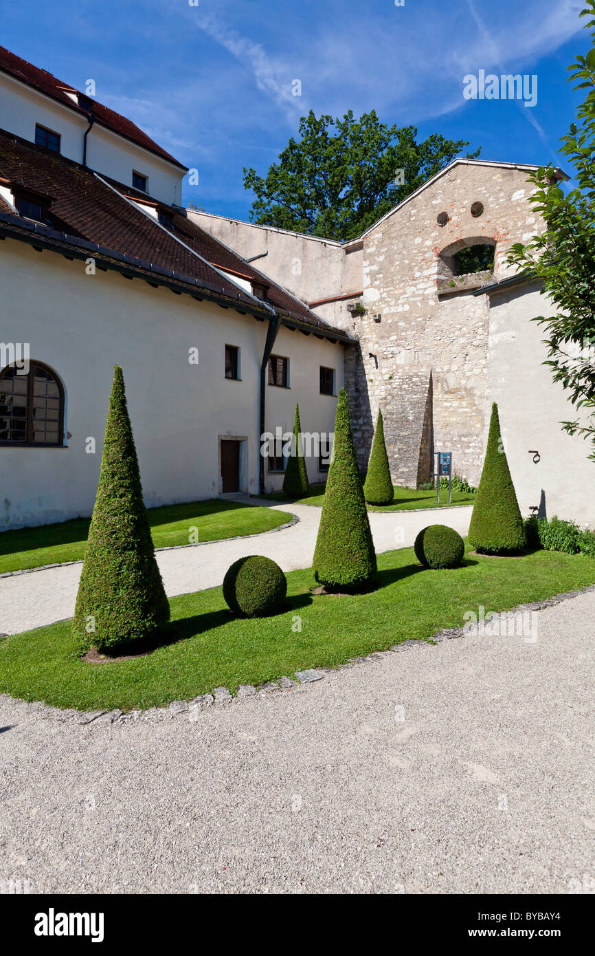 The Bastionsgarten garden, Willibaldsburg castle, Eichstaett ...