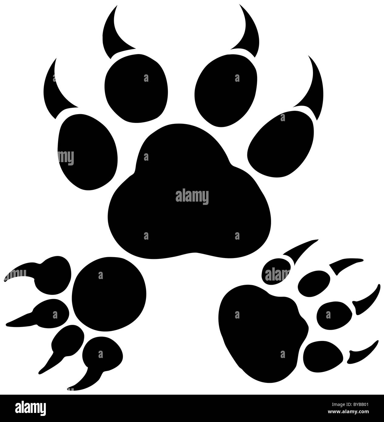 Pet footprints icon paw Black and White Stock Photos & Images - Alamy