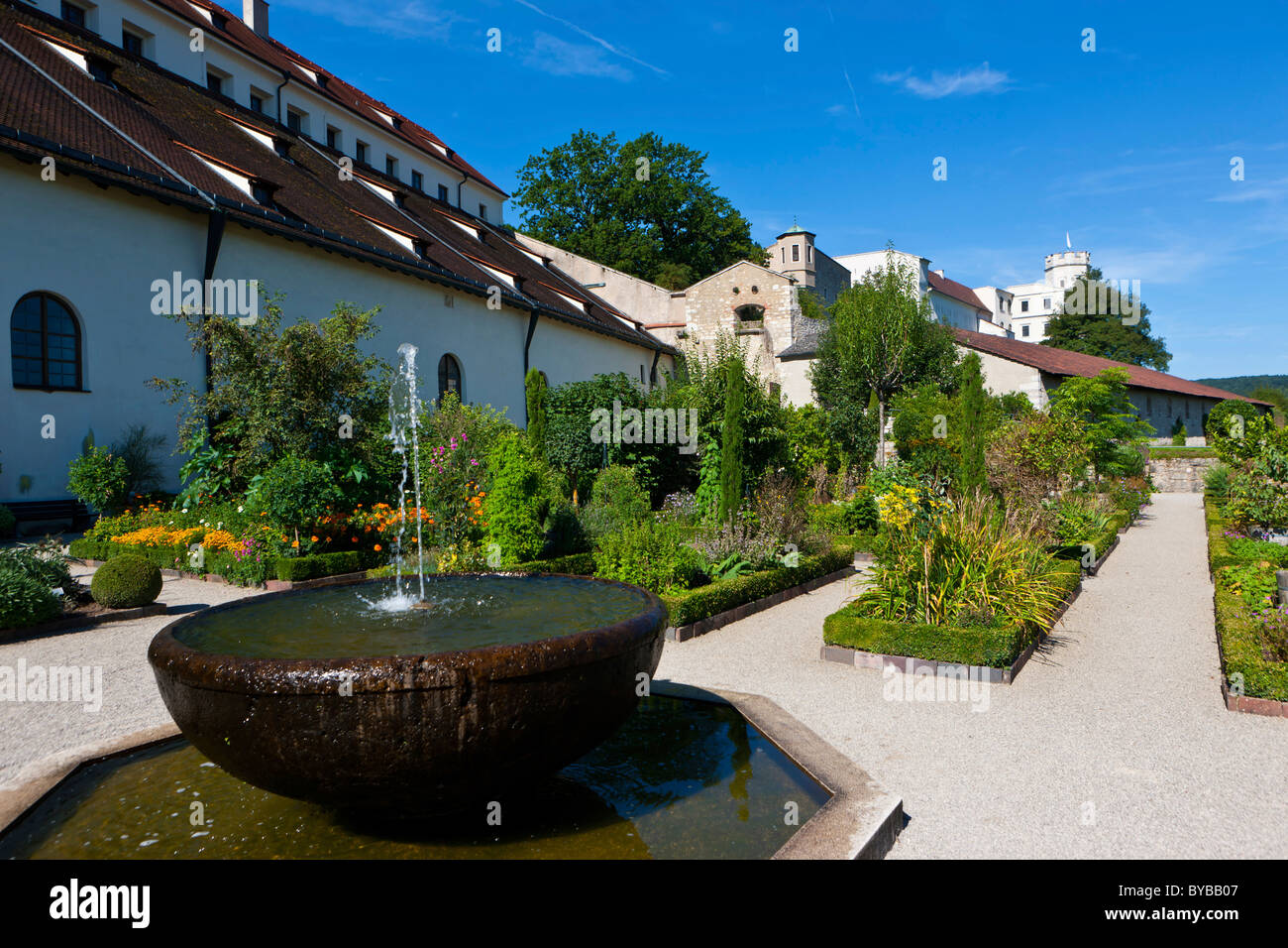 The Bastionsgarten garden, Willibaldsburg castle, Eichstaett ...
