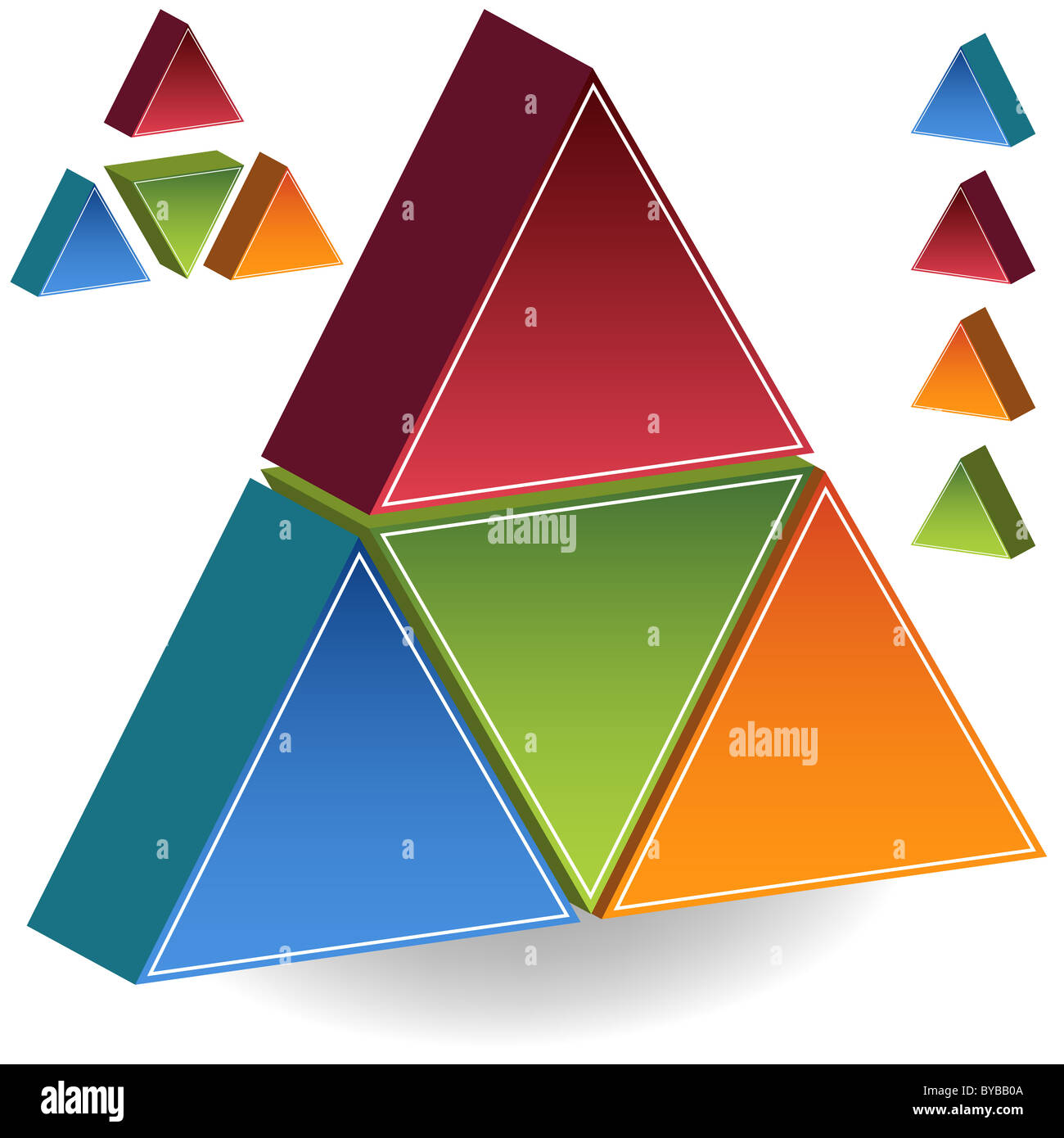 Image of a 3D pyramid Stock Photo - Alamy