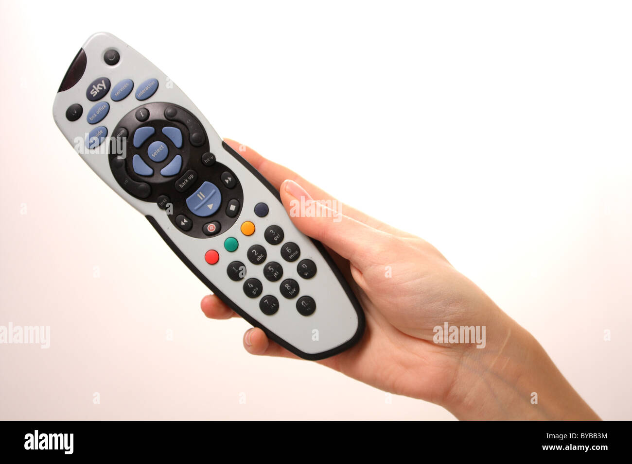 Sky remote control and hand hi-res stock photography and images - Alamy