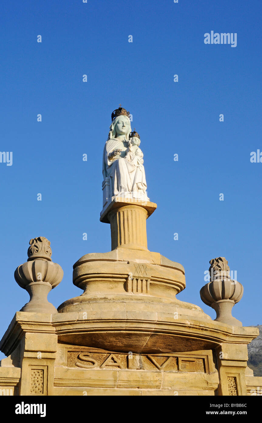 Statue of Mary, Loyola, Azpeitia, Gipuzkoa province, Pais Vasco, Basque ...