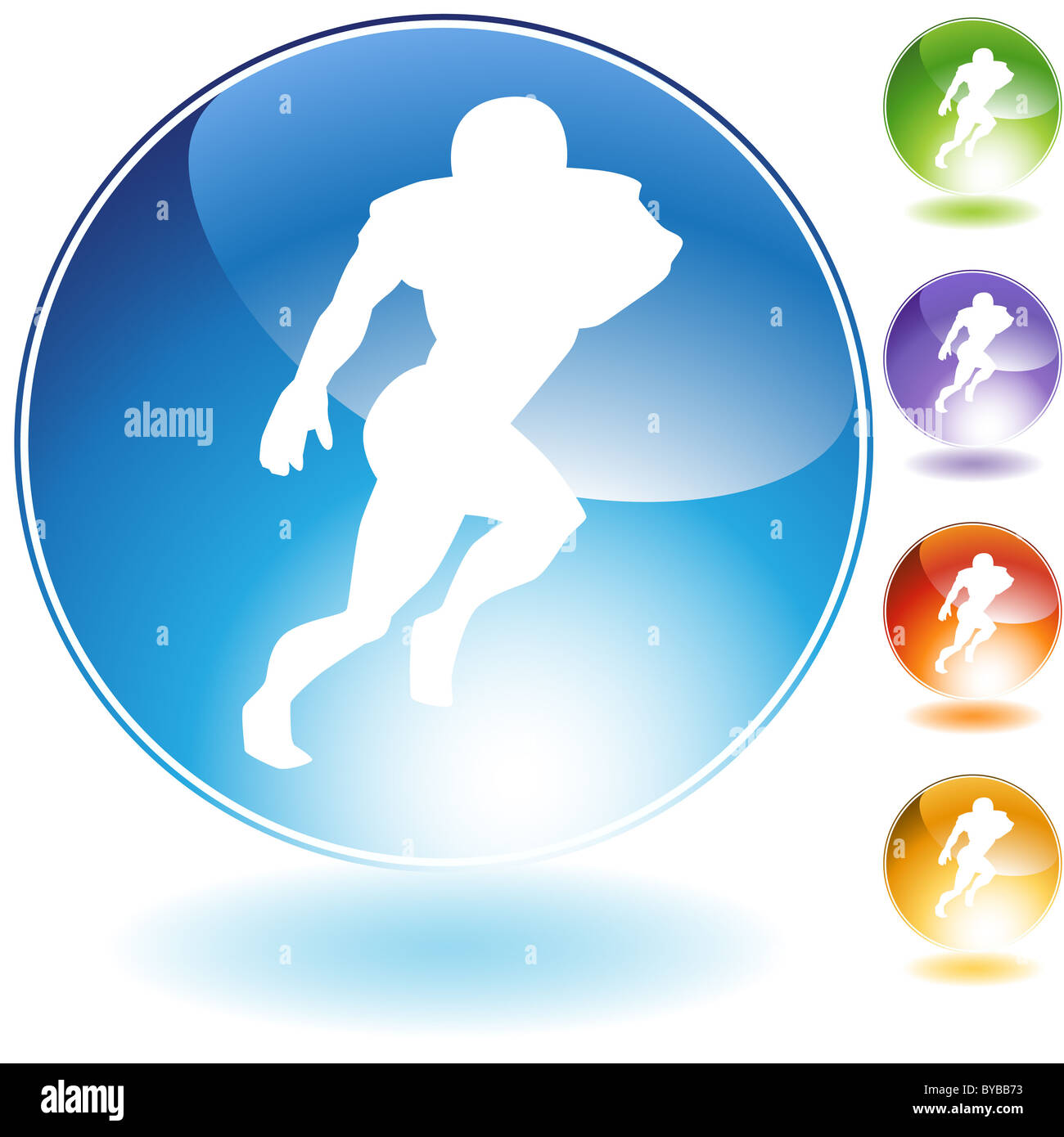 Receiver football crystal isolated on a white background Stock Photo ...
