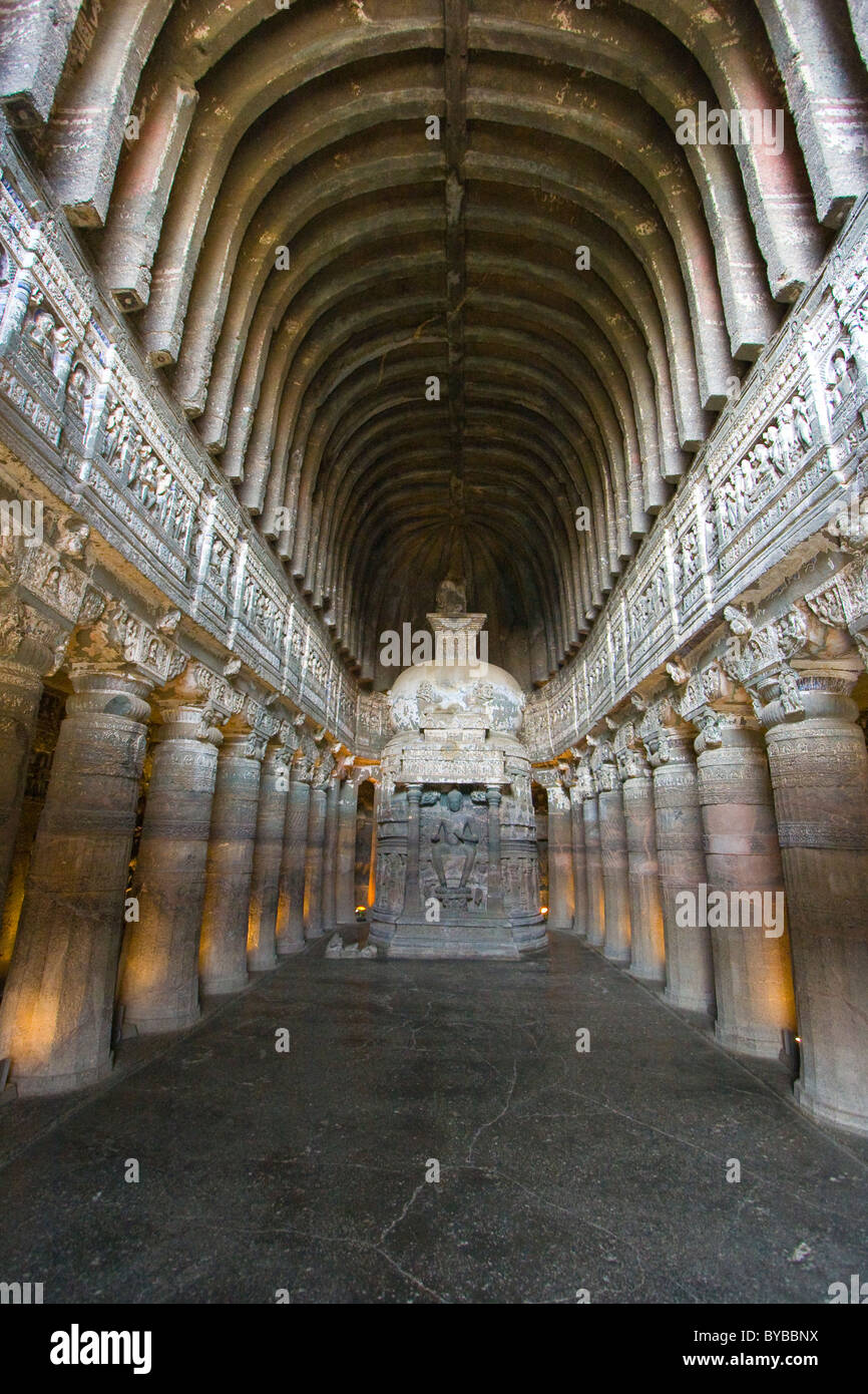 Ajanta caves cave 26 hi-res stock photography and images - Alamy
