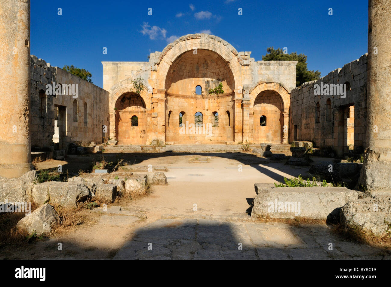 Ruin, Church of Saint Simeon Stylites monastery, Qala'at Samaan, Qalat ...