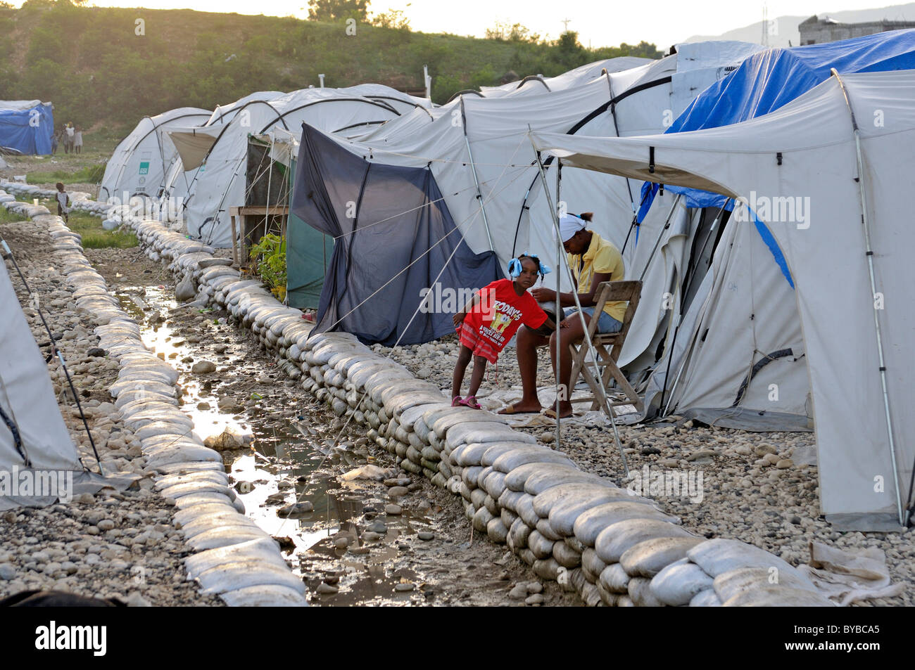Camp for victims of the January 2010 earthquake, Croix-des-Bouquets ...