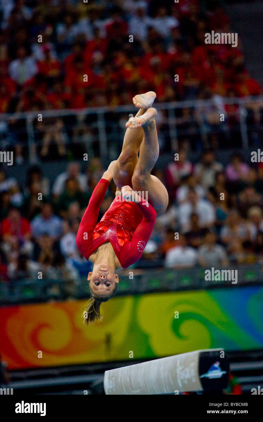 Shawn Johnson (USA) Women's Individual All Around Gymnastics silver ...