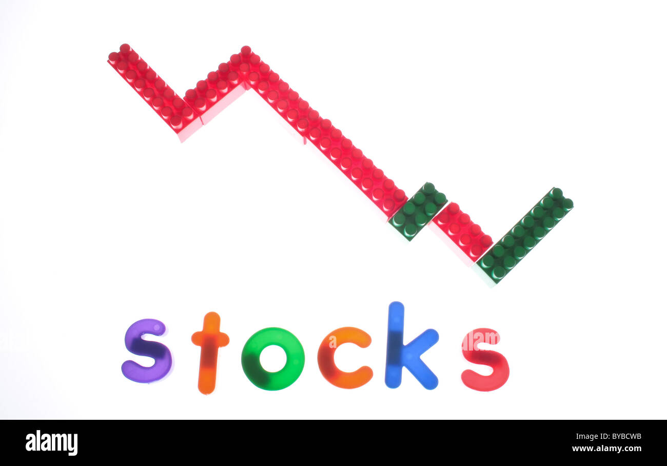 building block stock market graph Stock Photo - Alamy