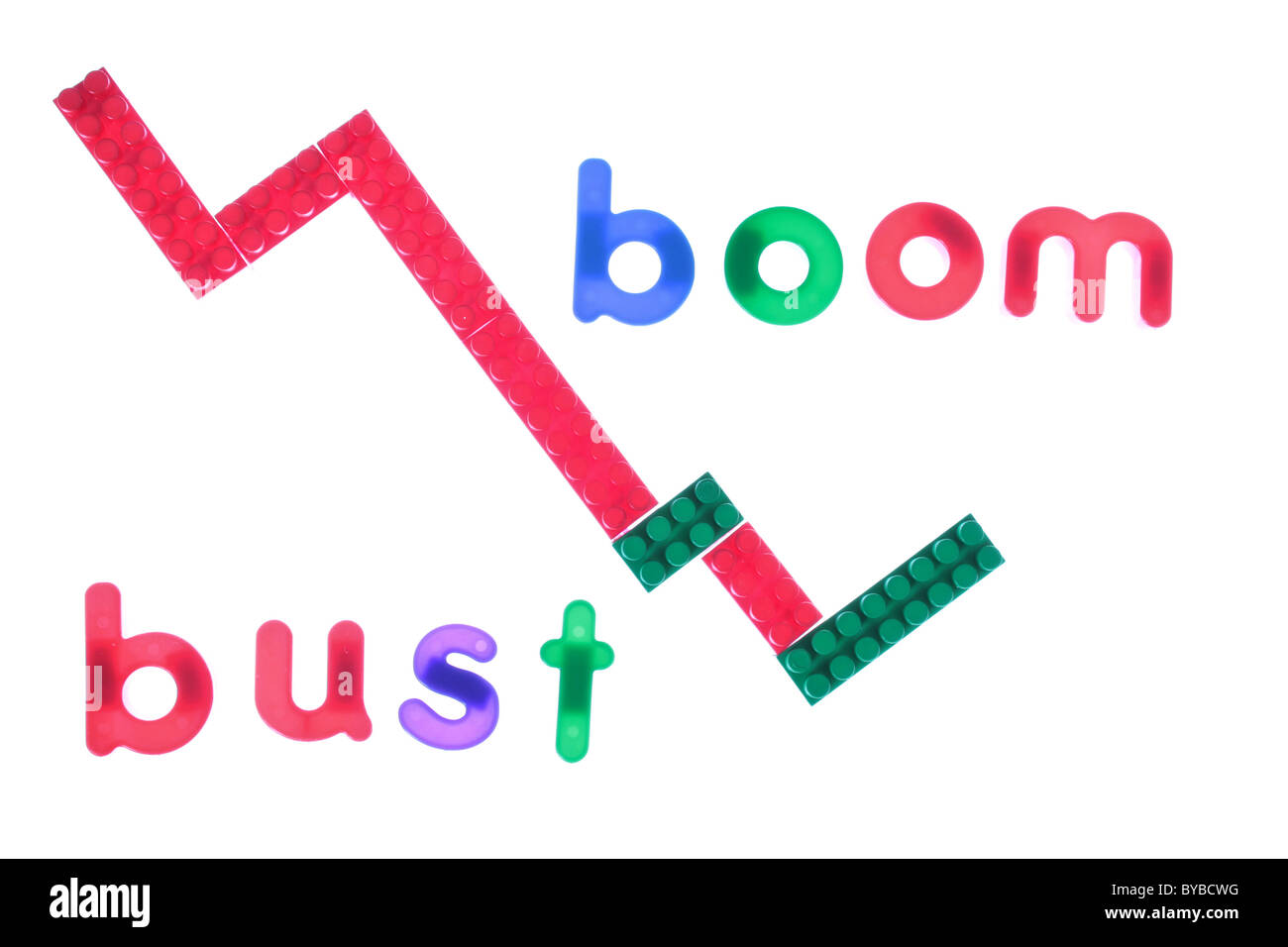 building block stock market graph Stock Photo - Alamy