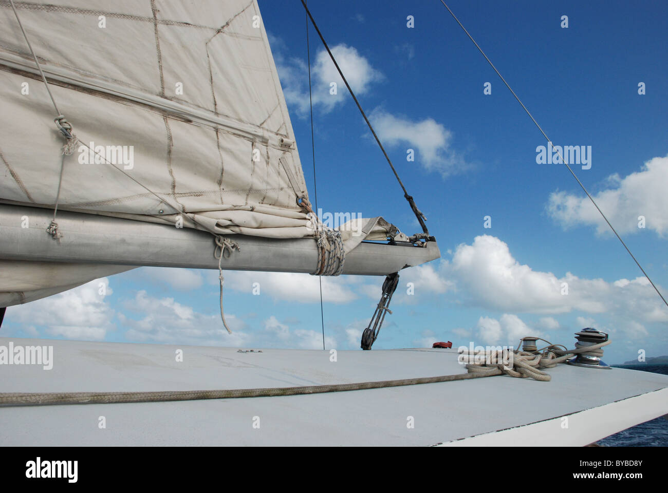 Main Sail of Yacht Stock Photo - Alamy