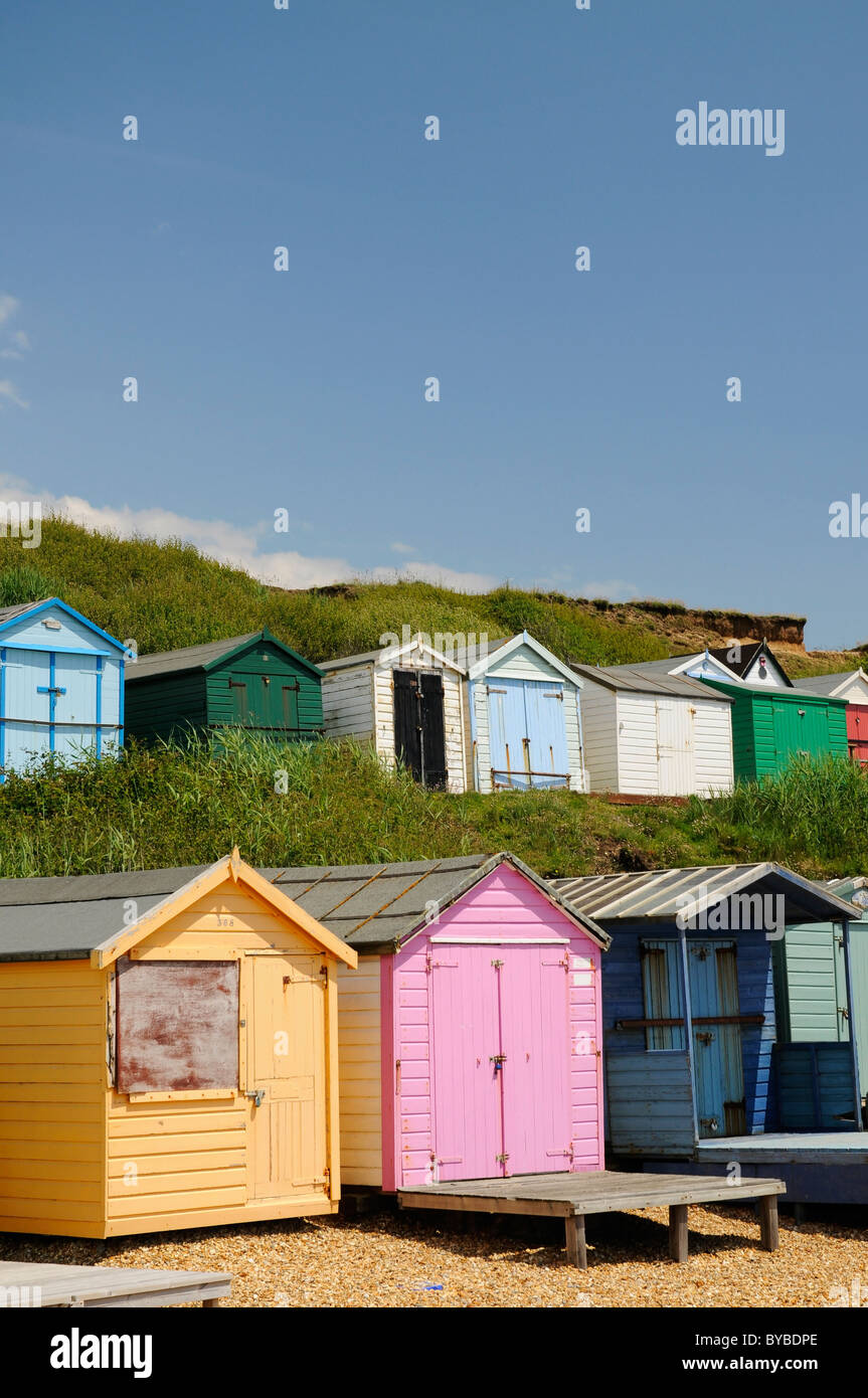 Beach huts in southengland coast UK england europe Stock Photo - Alamy