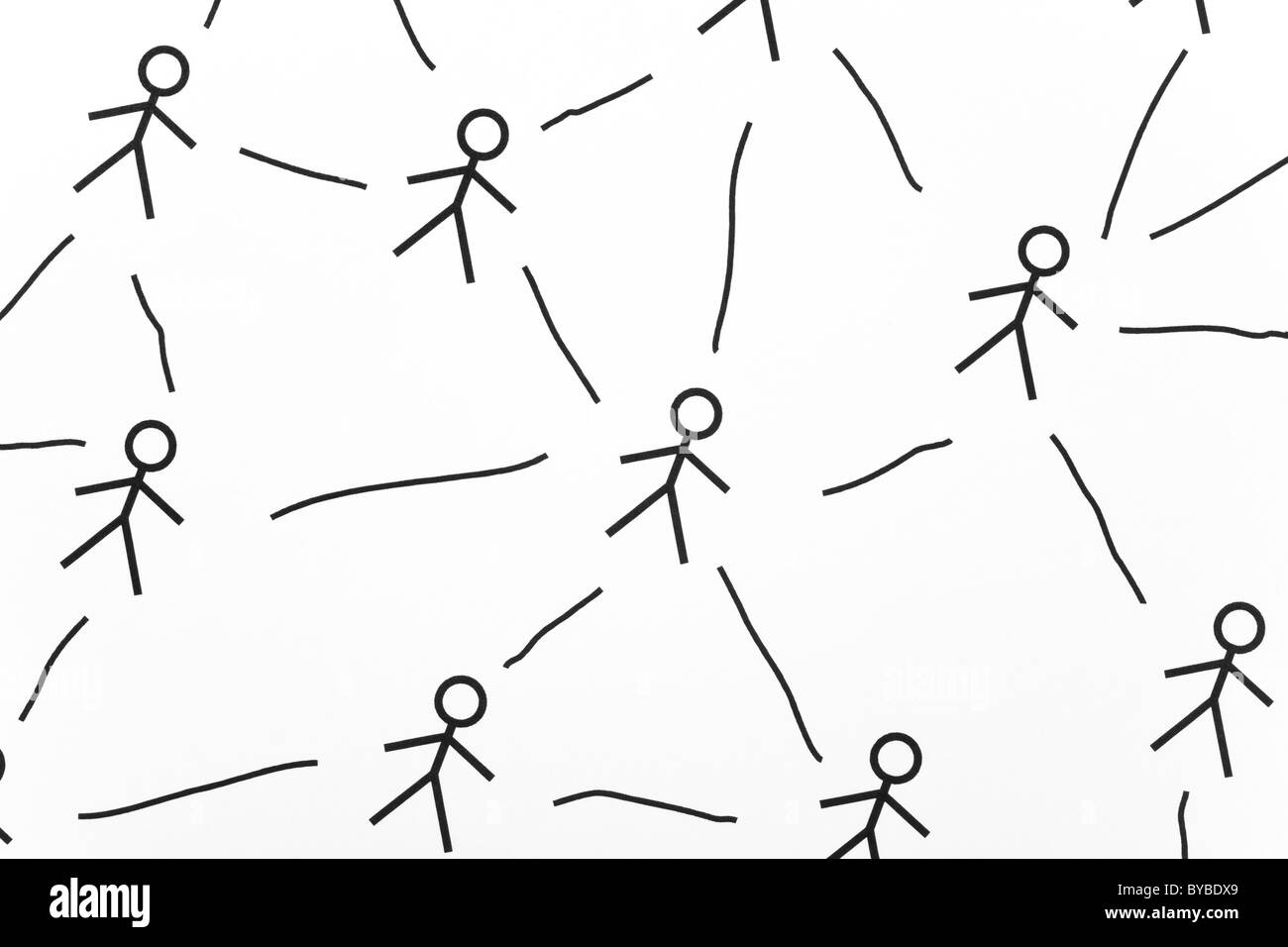 People Sketching Network, concept of Personal Relation Stock Photo - Alamy