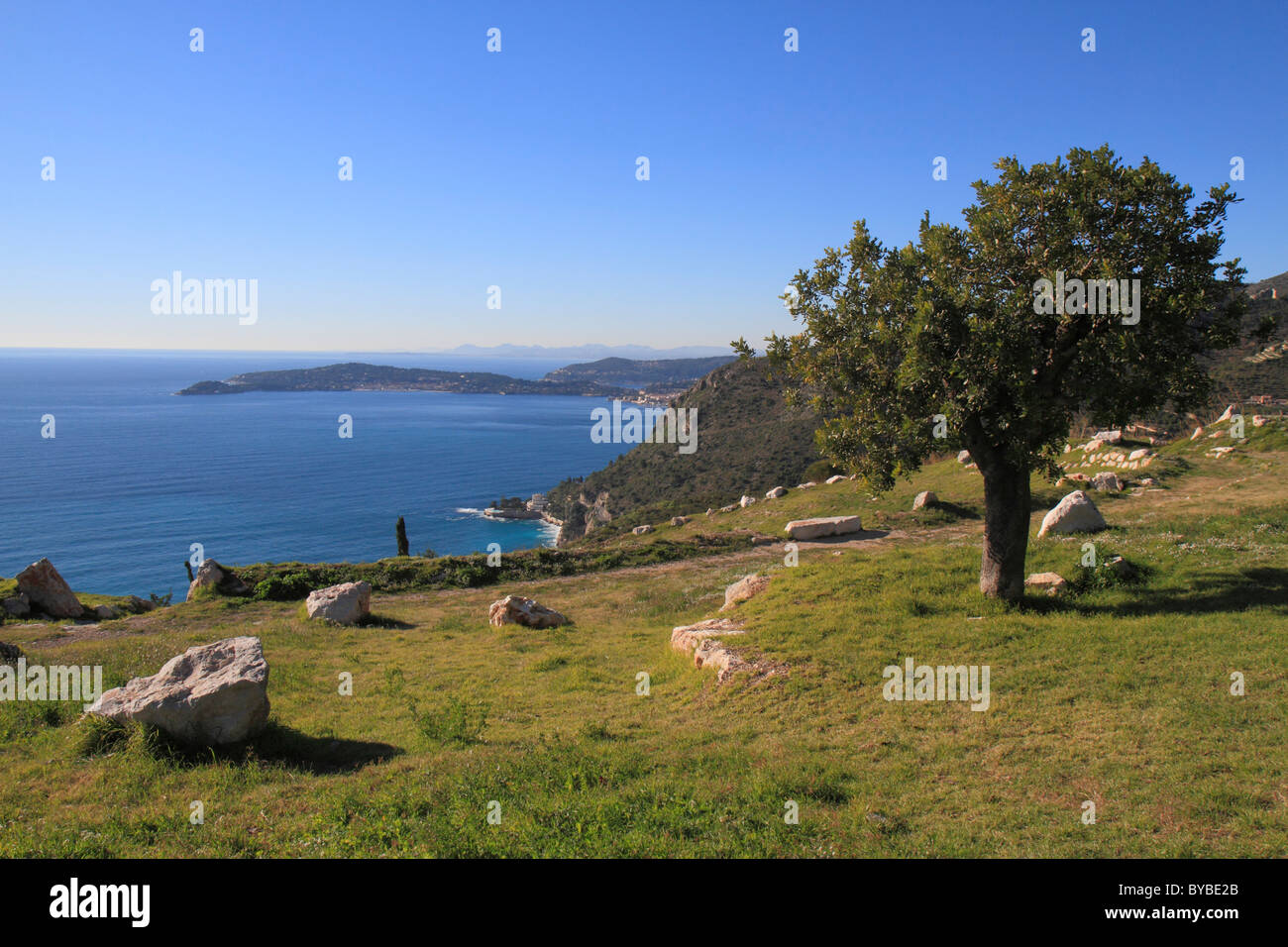 Cap Ferrat from below Mt. Tête du Chien, Département Alpes Maritimes ...