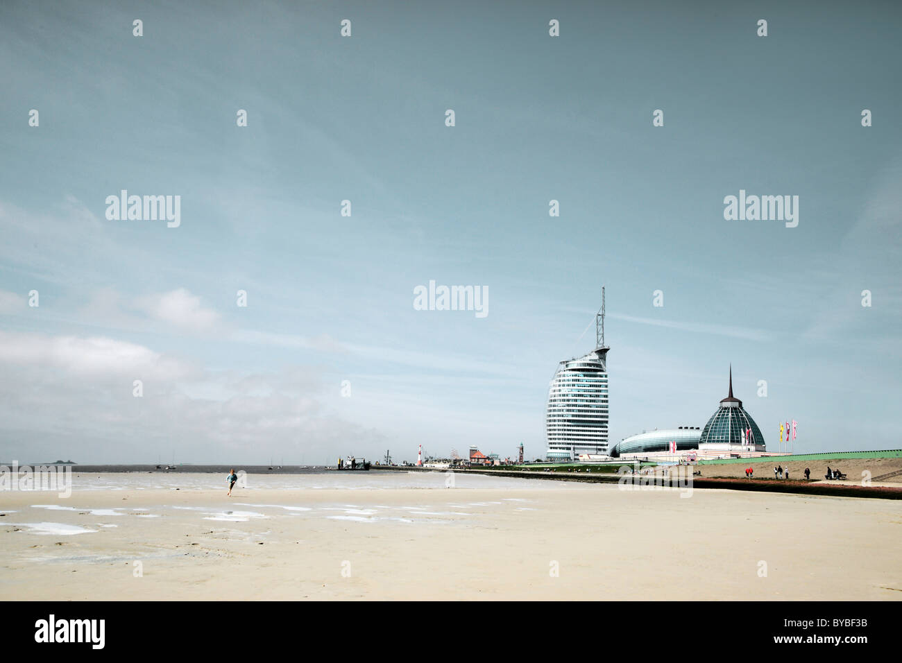 Beach view, Bremerhaven, Germany, Europe Stock Photo - Alamy
