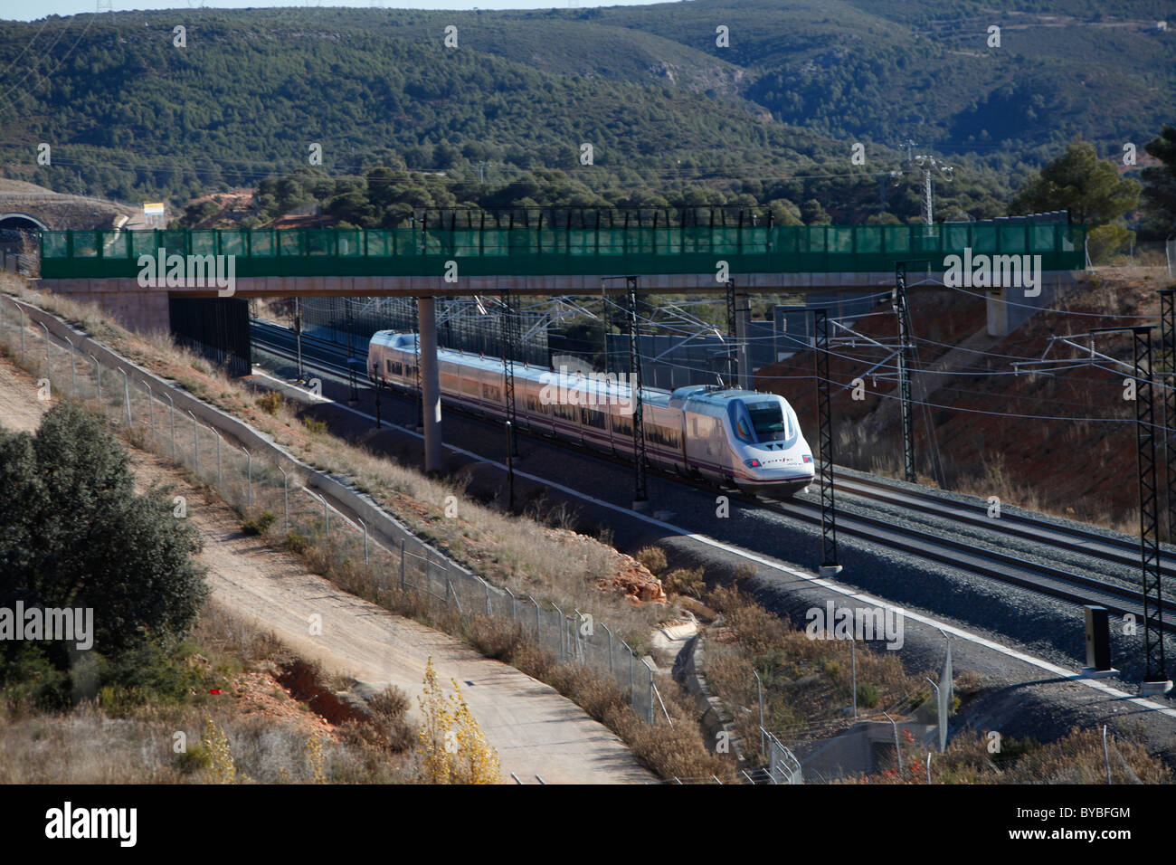 high-speed train circulation in Spain Stock Photo - Alamy