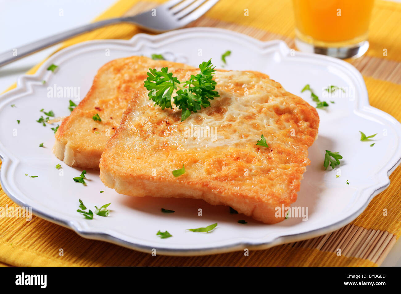 Two slices toast on plate hi-res stock photography and images - Alamy