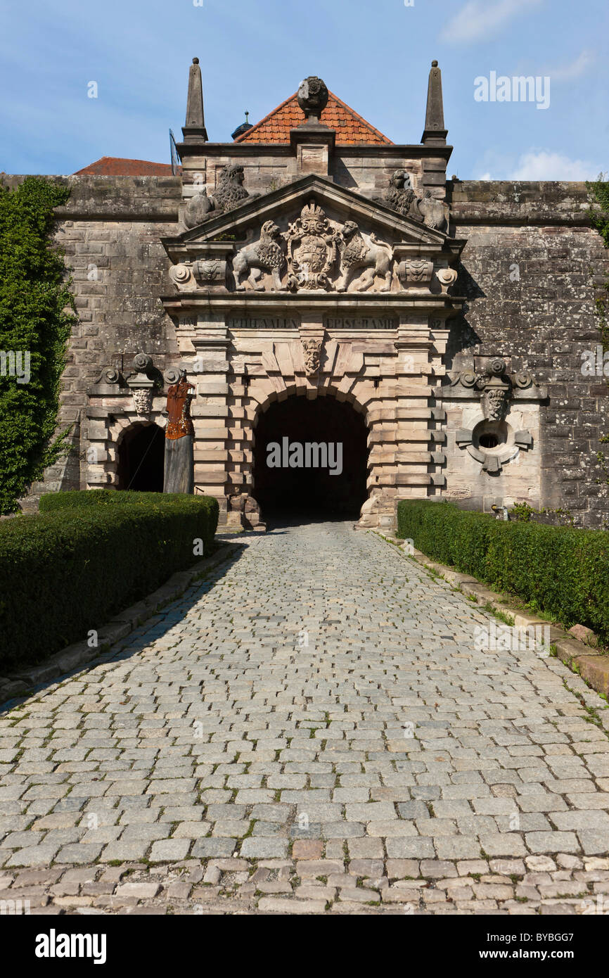 Festung Rosenberg fortress, Kronach, Upper Franconia, Bavaria, Germany ...