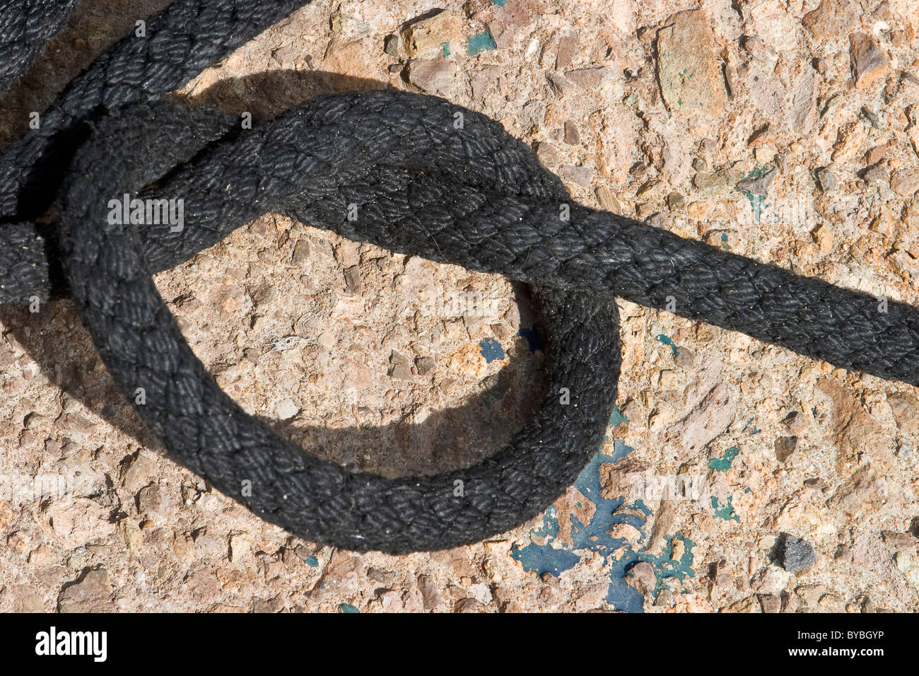 Old black rope Stock Photo - Alamy