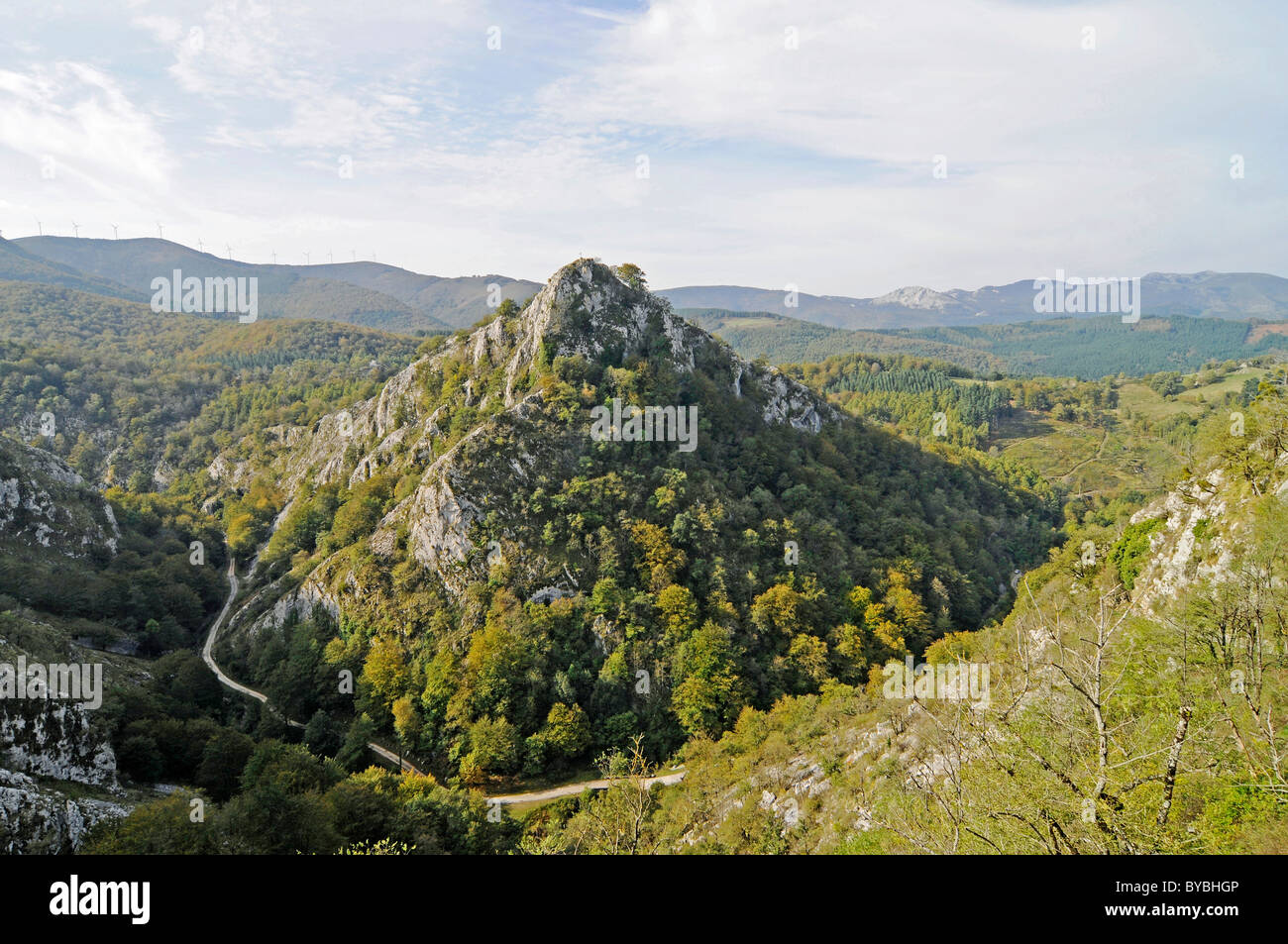 Landscape, Arantzazu, Onati, Gipuzkoa province, Pais Vasco, Basque ...