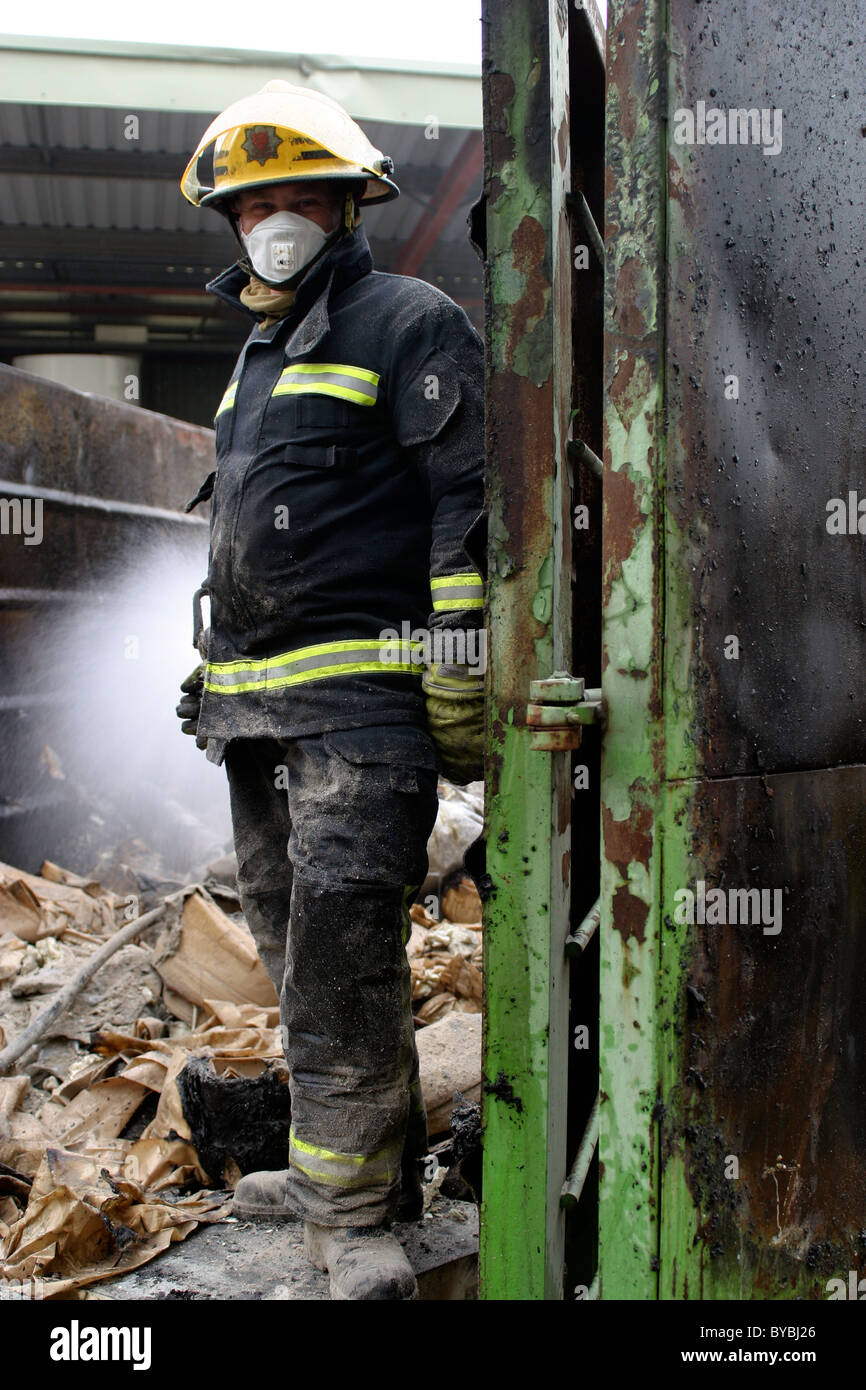 firefighter wearing dust mask Stock Photo - Alamy