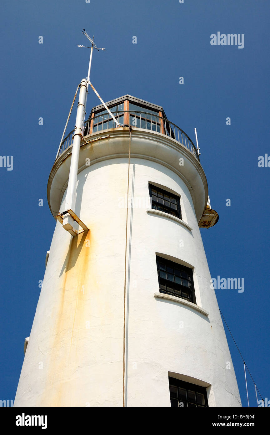 scarborough lighthouse england uk Stock Photo - Alamy