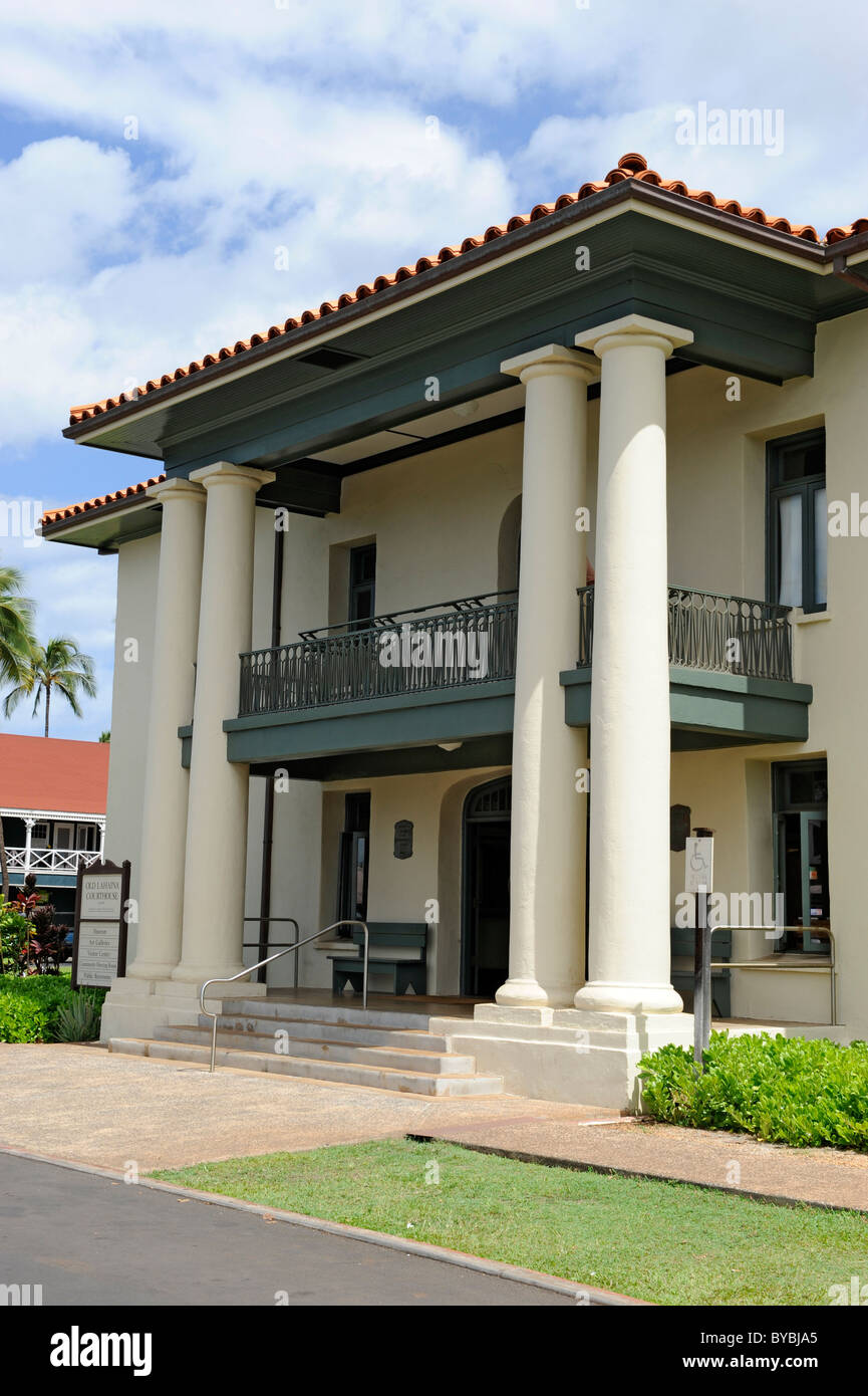 Old Lahaina Courthouse Museum Maui Hawaii Pacific Ocean Stock Photo - Alamy