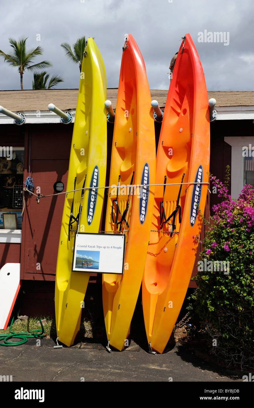 Colorful Surfboards Lahaina Maui Hawaii Pacific Ocean Stock Photo - Alamy