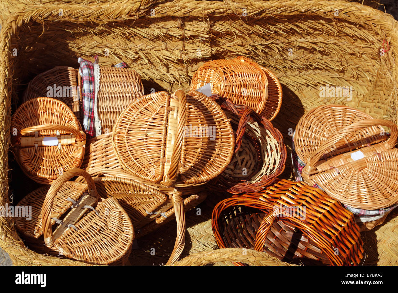 basketry traditional handcraft in spain handmade craftsmanship Stock ...