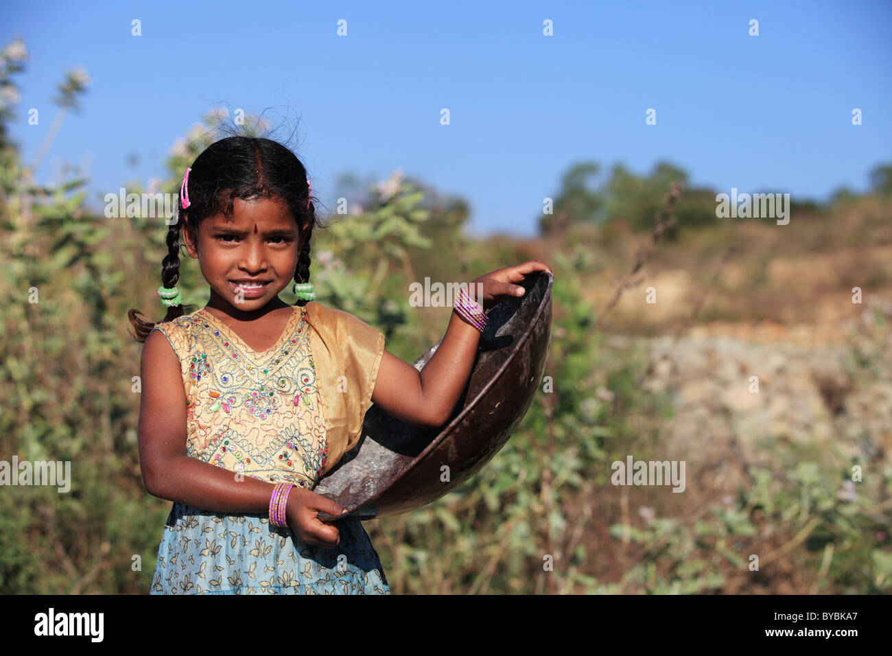 cute girl Andhra Pradesh South India Stock Photo - Alamy