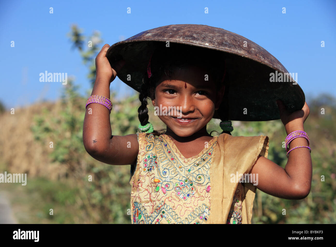cute girl Andhra Pradesh South India Stock Photo - Alamy
