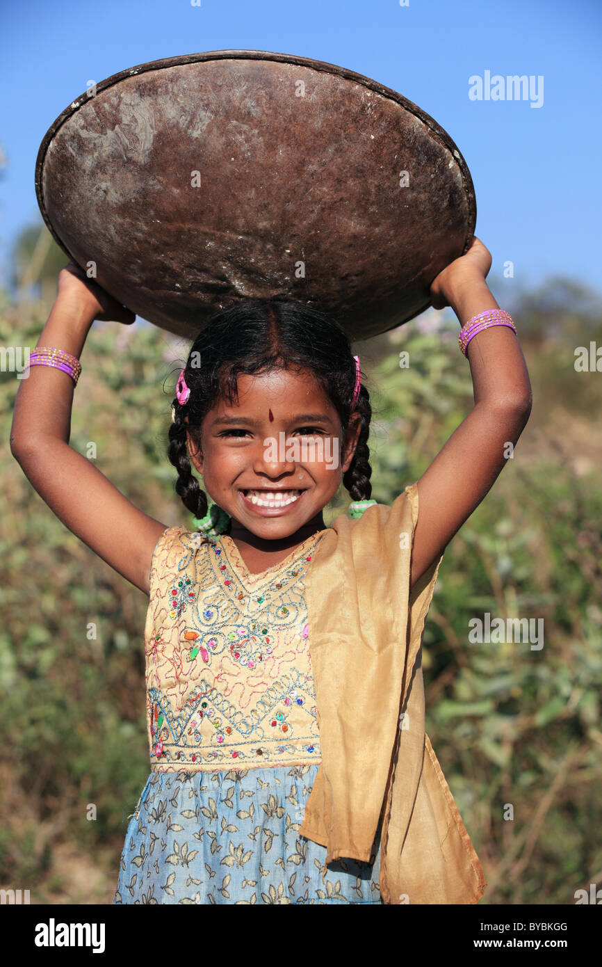 cute girl Andhra Pradesh South India Stock Photo - Alamy