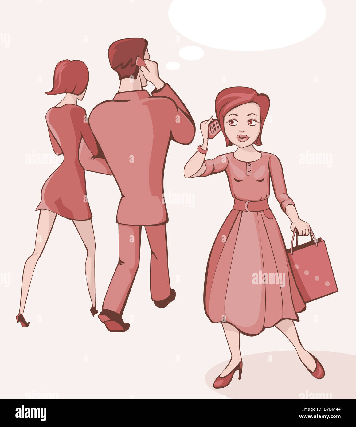 The Eternal Love Triangle Stock Photo - Alamy