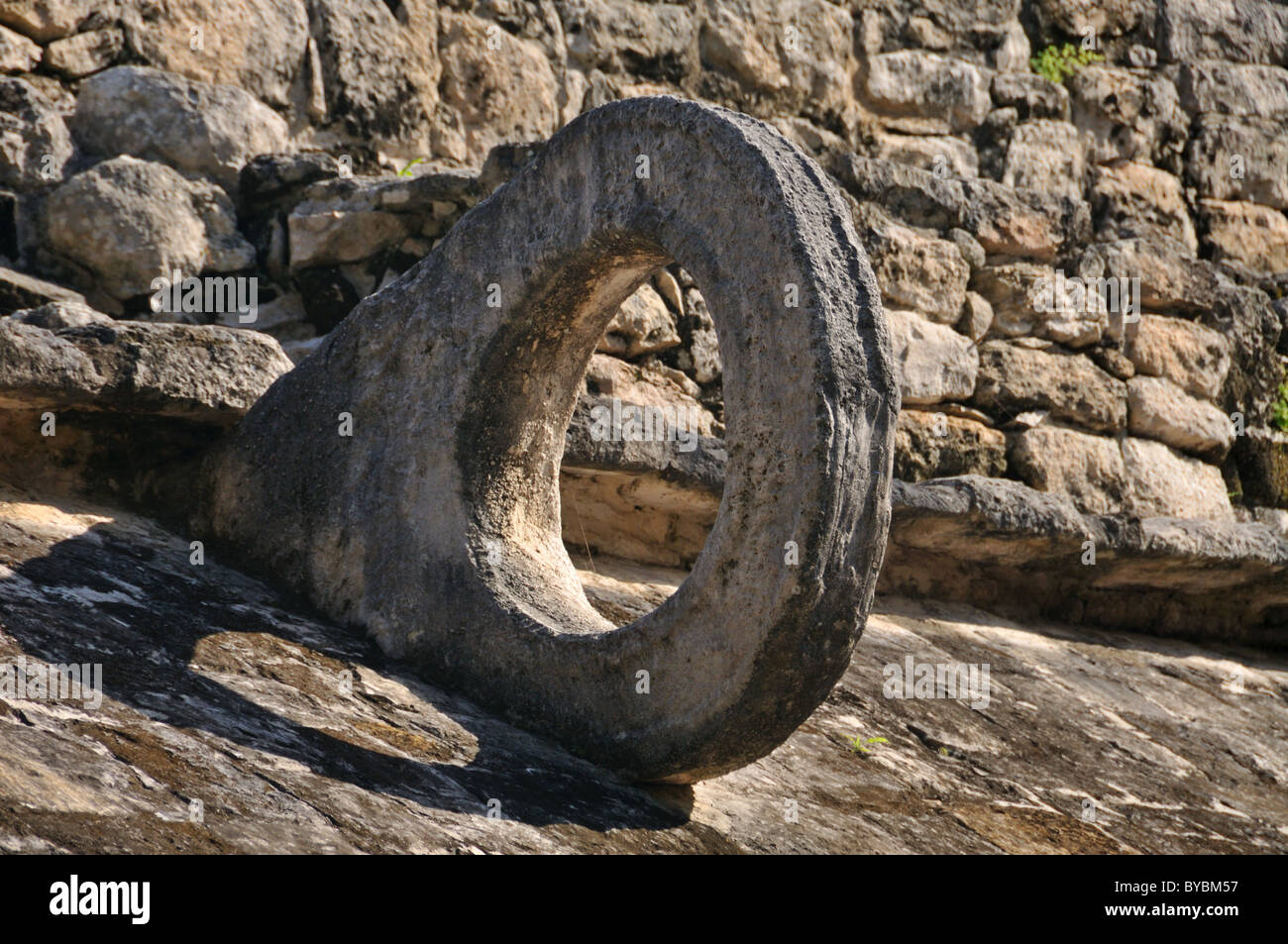 Ruins of ancient Mayan ball court at Coba, Yucatan, Mexico Stock Photo ...