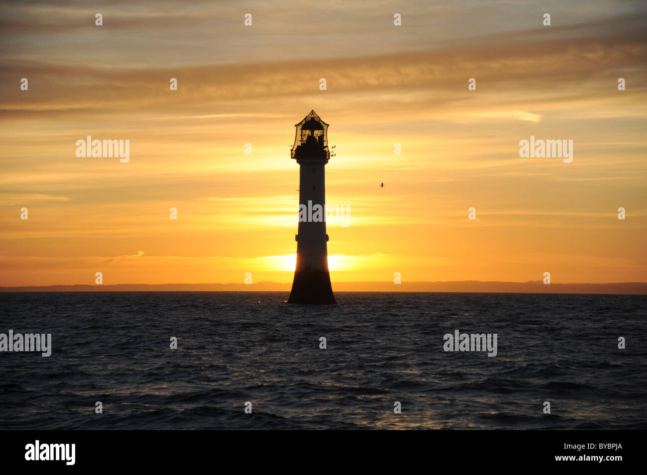 The Bell Rock Lighthouse 12 miles off the coast of Arbroath in the ...