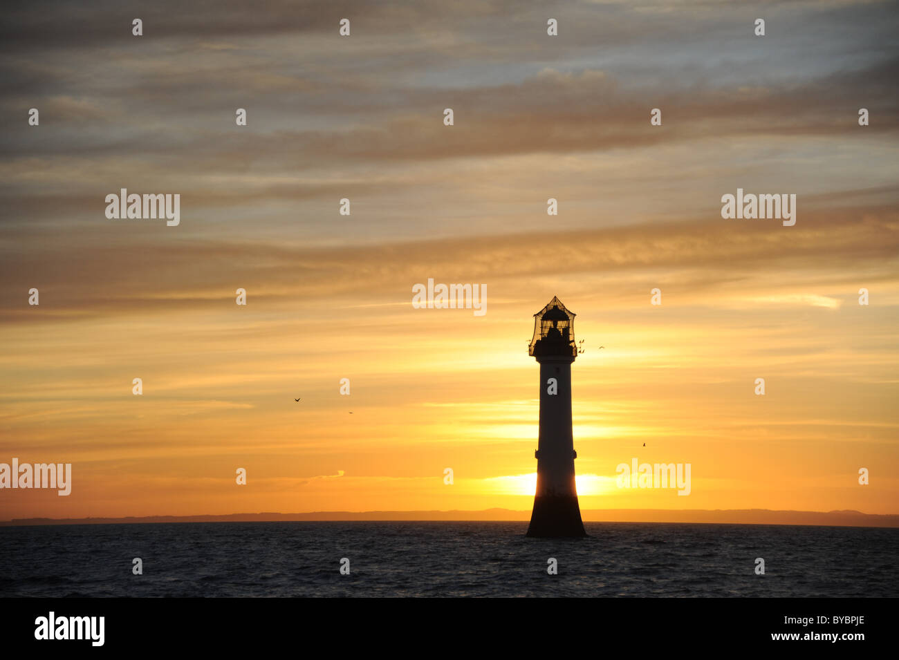 The Bell Rock Lighthouse 12 miles off the coast of Arbroath in the ...