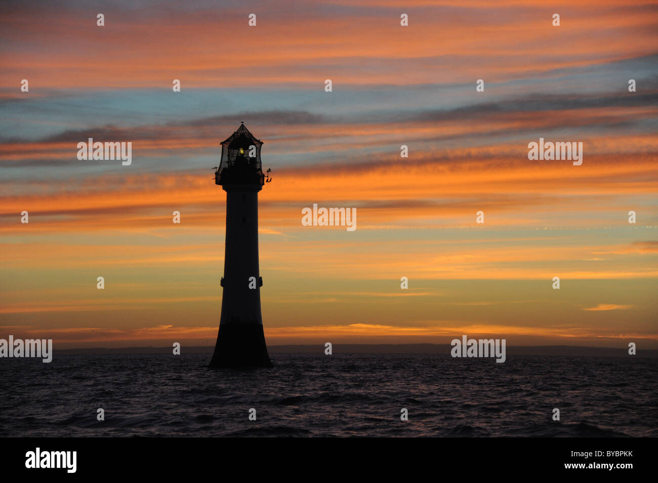 The Bell Rock Lighthouse 12 miles off the coast of Arbroath in the ...