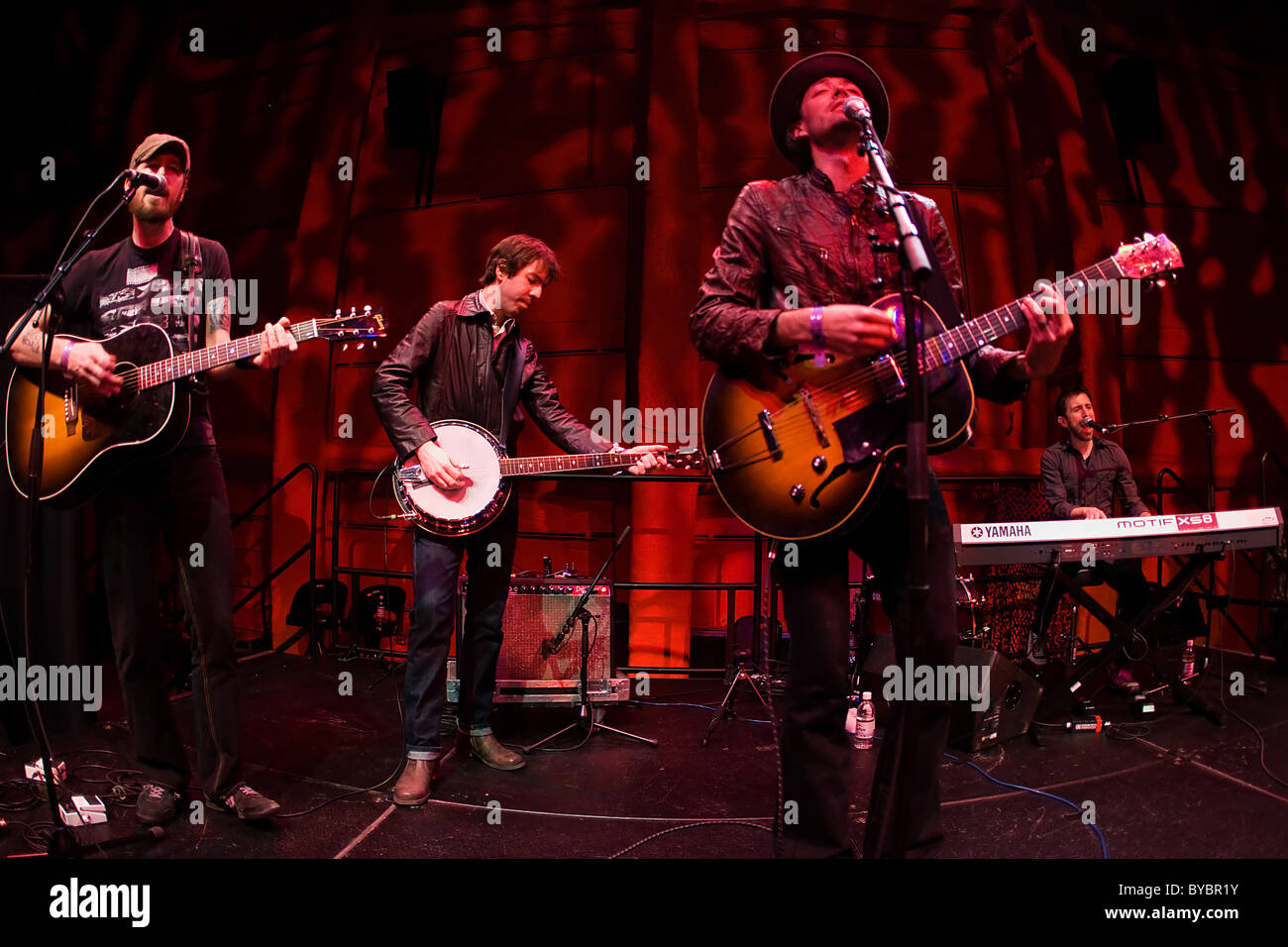 Rock Band Hugo performing in concert Stock Photo - Alamy