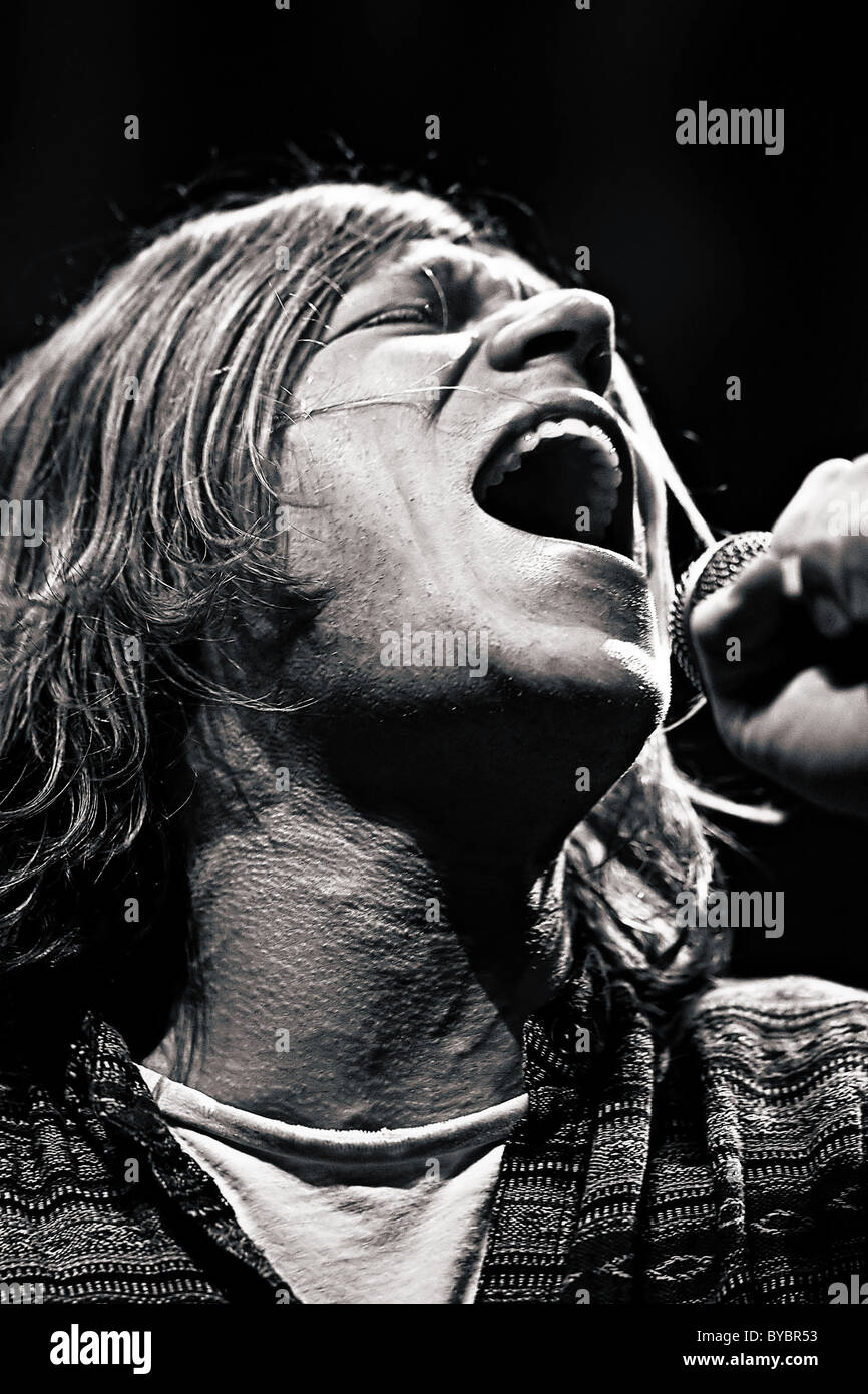 Cage the Elephant Rock Band featuring Matthew Shultz in concert Stock ...