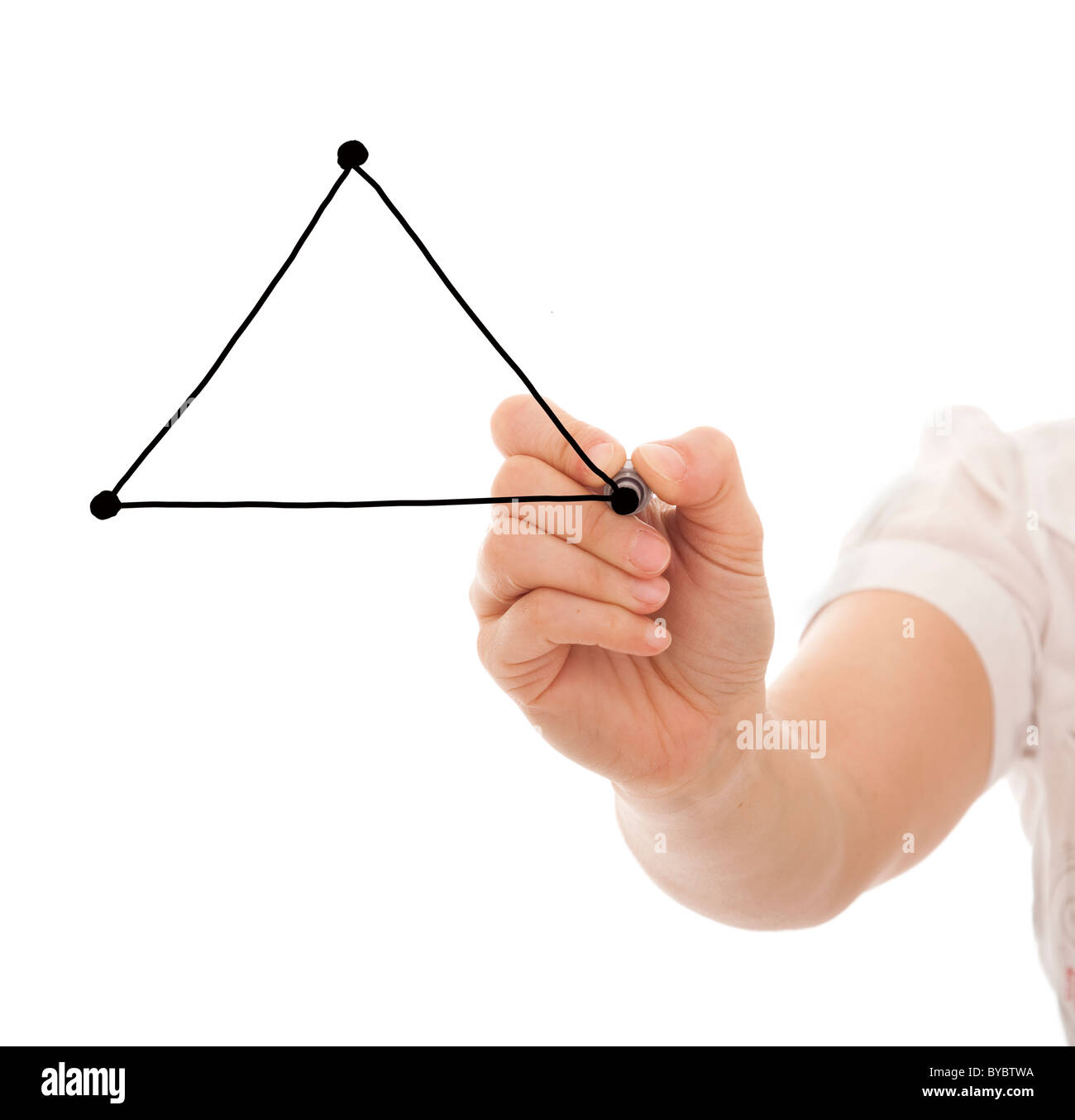 Hands Forming A Triangle Drawing