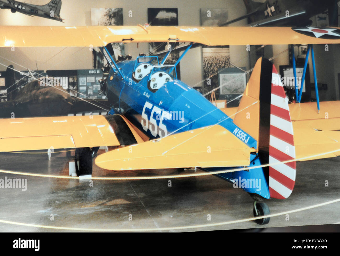 Biplane used by US Air Force in WW II Stock Photo - Alamy
