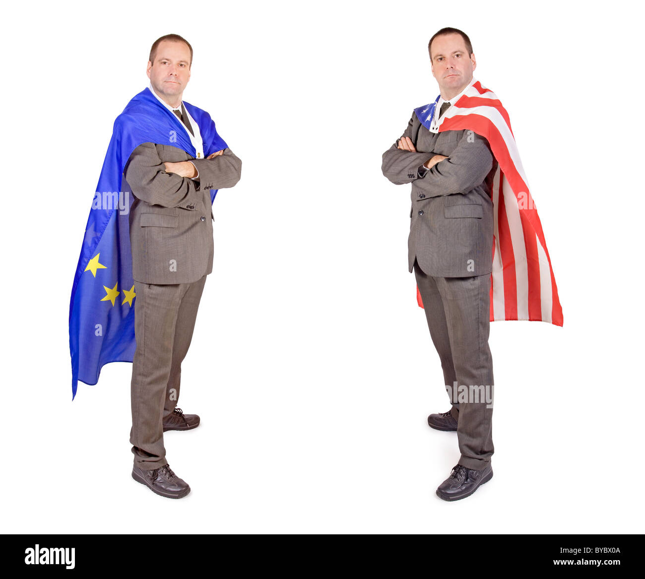 Men with flags Stock Photo - Alamy