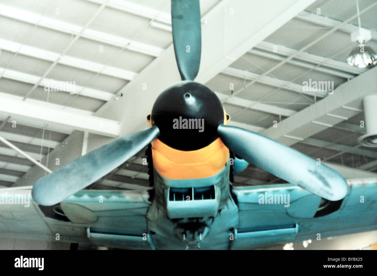 US World War F51 Mustang fighter front-end view of propeller Stock ...